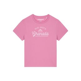 Watapparel Shirt 'Glei Sp&uuml;t's Granada' Damen Gr&ouml;&szlig;e L rosa / wei&szlig;