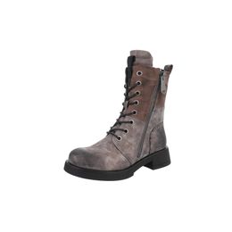 Ital-Design Schn&uuml;rstiefelette Damen Gr&ouml;&szlig;e 39 braun / taupe Winterschuhe