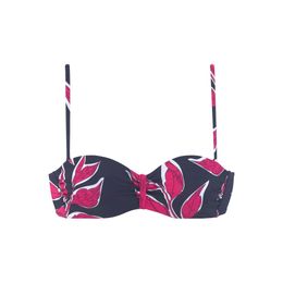 Lascana Bikinitop Damen Gr&ouml;&szlig;e 80 navy / pink / wei&szlig;