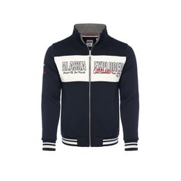 Carisma Sweatjacke Herren Gr&ouml;&szlig;e L dunkelblau / kirschrot / wei&szlig;