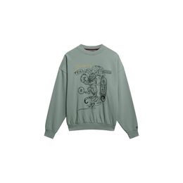 Superdry & Co Sweatshirt 'Tokyo Narrative' Damen Gr&ouml;&szlig;e XXL pastellgr&uuml;n / schwarz