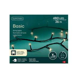 Lumineo Lichterkette BASIC 480 LED 36 m, schwarzes Kabel in warm wei&szlig; | Gr.: onesize