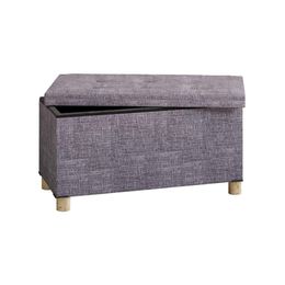 ebuy24 Pouf SizosL Hocker 3 Hellgrau 76 x 38 cm | Gr.: onesize