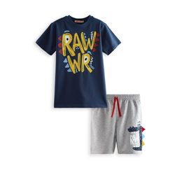 Denokids Set 'Rawr' Jungen Gr&ouml;&szlig;e 116 dunkelblau