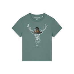 Watapparel T-Shirt ' Hirsch ' Damen Gr&ouml;&szlig;e M gr&uuml;n / mischfarben