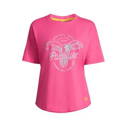 Salzhaut Shirt 'Paradise' Damen Gr&ouml;&szlig;e XXXL hellblau / pink / wei&szlig;