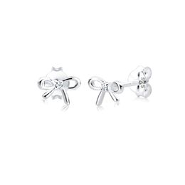 Elli DIAMONDS Ohrringe 925 Sterling Silber Schleife in Wei&szlig; | Gr.: onesize
