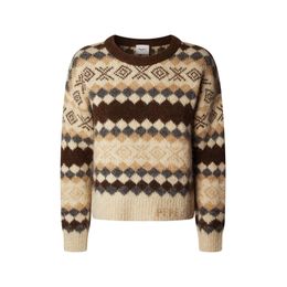 Pepe Jeans Pullover 'Celestine' Damen Gr&ouml;&szlig;e M beige / t&uuml;rkis / schoko / cappuccino