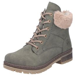 Rieker Schn&uuml;rstiefelette Damen Gr&ouml;&szlig;e 36 beige / oliv Winterschuhe