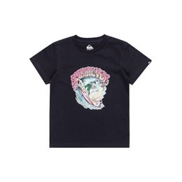 Quiksilver T-Shirt 'Times Up' Jungen Gr&ouml;&szlig;e 92 hellblau / gelb / pink / schwarz