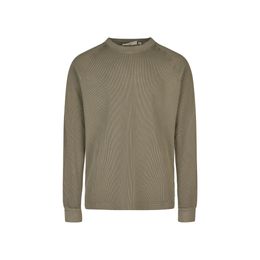 Cleptomanicx Longsleeve 'Boxy Crewneck Thermal' Herren Gr&ouml;&szlig;e S khaki
