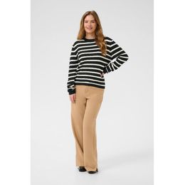 Culture Strickpullover CUursula Casual fit in Black/Whitecap Stripe | Gr.: L