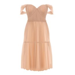 Acob A Porter Abendkleid Damen Gr&ouml;&szlig;e 42 beige Winterkleid