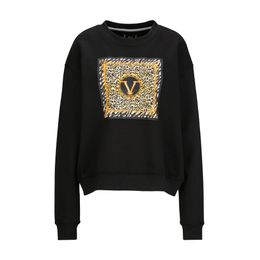 19V69 Italia Sweatshirt 'Sinja S Leo' Damen Gr&ouml;&szlig;e M gold / schwarz / wei&szlig;