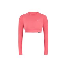 Smilodox Crop Shirt Thalina Longsleeve Damen Gr&ouml;&szlig;e M pink