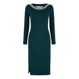 YUMI Strickkleid Damen Gr&ouml;&szlig;e S gr&uuml;n / perlwei&szlig;