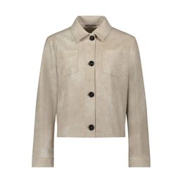 AMBER & JUNE AMBER & JUNE Kunstleder-Jacke mit Kragen in beige | Gr.: 36