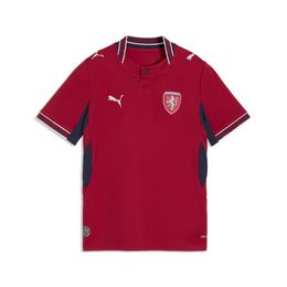 Puma Tschechien 2026 Heimtrikot Jungen Gr&ouml;&szlig;e 140 kirschrot