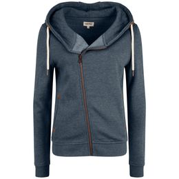 oxmo Kapuzensweatjacke 'Vicky' Damen Gr&ouml;&szlig;e L blau / dunkelblau