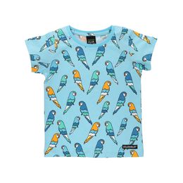 Villervalla T-Shirt 'Budgie' Jungen Gr&ouml;&szlig;e 140 blau / azur / orange / wei&szlig;
