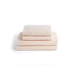 Herzbach Home Handtuch-Set, in Set, 2x Handtuch (50x100) und 2x Duschtuch (70x140), Fl&auml;chengewicht 525 gsm Herren Gr&ouml;&szlig;e 70x140 cm creme