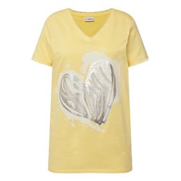 MIAMODA T-Shirt Damen Gr&ouml;&szlig;e M/L gelb / grau