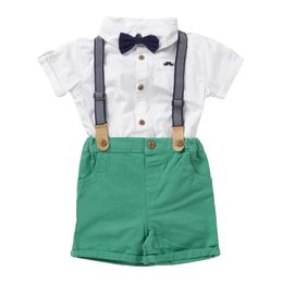 Little Gent Set 'Classic' Jungen Gr&ouml;&szlig;e 80/86 dunkelgrau / gr&uuml;n / schwarz / wei&szlig;
