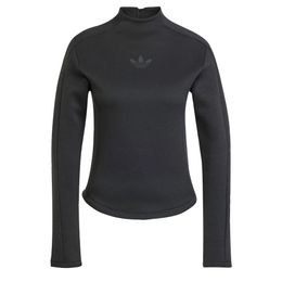 adidas originals Sweatshirt 'Structured Interlock Long Sleeve' Damen Gr&ouml;&szlig;e 5XL/6XL dunkelgrau / schwarz