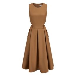 Nicowa Midikleid 'Ballowi', made in Italy Damen Gr&ouml;&szlig;e 42 camel Winterkleid