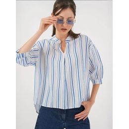 Bigdart Bluse Damen Gr&ouml;&szlig;e S blau / wei&szlig;
