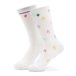 J.clay Tennissocken Set BDKMV, Nice Day Doppelpack Unisex Made in EU Damen Gr&ouml;&szlig;e 39/42 wei&szlig;