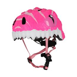 Crazy Safety Fahrradhelm 'Dino' Jungen Gr&ouml;&szlig;e 50/54 pink / schwarz / wei&szlig;