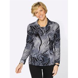 WITT WEIDEN Winter-Shirt in schwarz-bedruckt | Gr.: 40