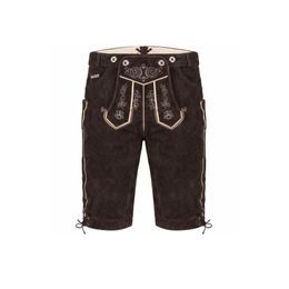 PAULGOS Lederhose Kniebund Echtleder in Dunkelbraun | Gr.: 48