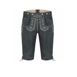 PAULGOS Lederhose Kniebund Echtleder in Grau | Gr.: 54