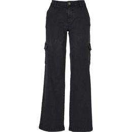 Urban Classics High Waist in black washed | Gr.: 31