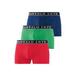 Buffalo Boxershorts Herren Gr&ouml;&szlig;e S dunkelblau / gr&uuml;n / rot