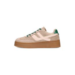 Posh By Poelman Sneaker 'Georgia' Damen Gr&ouml;&szlig;e 36 beige / gr&uuml;n / ros&eacute;