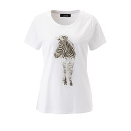 Aniston Selected T-Shirt Damen Gr&ouml;&szlig;e M hellbeige / oliv / wei&szlig;