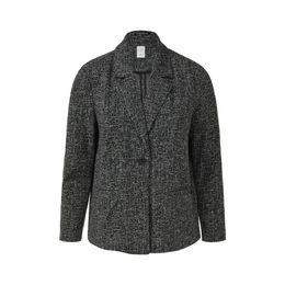 QS Blazer Damen Gr&ouml;&szlig;e 52 schwarzmeliert / wei&szlig;