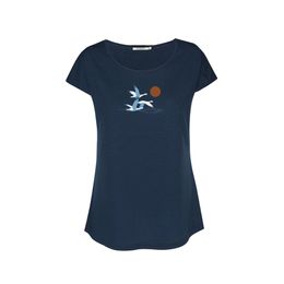 Greenbomb T-Shirt 'Animal Goose Family' Damen Gr&ouml;&szlig;e L blau / hellblau / wei&szlig;