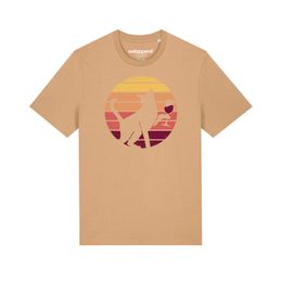 Watapparel T-Shirt ' Sunset Katze & Rotwein ' Herren Gr&ouml;&szlig;e XXXL beige / mischfarben