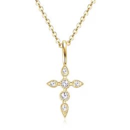 Rougemont Jewellery Kette 'Funkelnde Moissanit Kreuz Halskette 45cm' Damen Gr&ouml;&szlig;e 5 gold