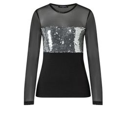 ana alcazar Shirt ' Abdia ' Damen Gr&ouml;&szlig;e S schwarz / silber