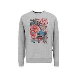 Oldskull Sweatshirt 'Xtreme Retro Rock Skull Graphic' Herren Gr&ouml;&szlig;e XXL grau