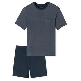 Schiesser Pyjama kurz 'Comfort Essentials' Herren Gr&ouml;&szlig;e S dunkelblau