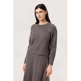 Soaked in Luxury Strickpullover SLDitta Gerade Passform in Dark Gull Gray | Gr.: L
