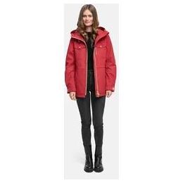 Outdoorjacke Marikoo "Sohaa", Damen, Gr. XL, velvet rot, Obermaterial: 100% Polyester; Kapuze: 62% Polyester, 33% Baumwolle, 5% Elasthan; Wattierung: 100% Polyester; &Auml;rmelfutter: 100% Polyester, Jacken Outdoorjacke, Leichte Outdoorjacke mit Kapuze und Kordelzug