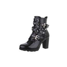 Ital-Design Stiefelette Damen Gr&ouml;&szlig;e 39 schwarz Winterschuhe