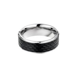 STEELWEAR Ring 'Stockholm' Herren Gr&ouml;&szlig;e 64 schwarz / silber